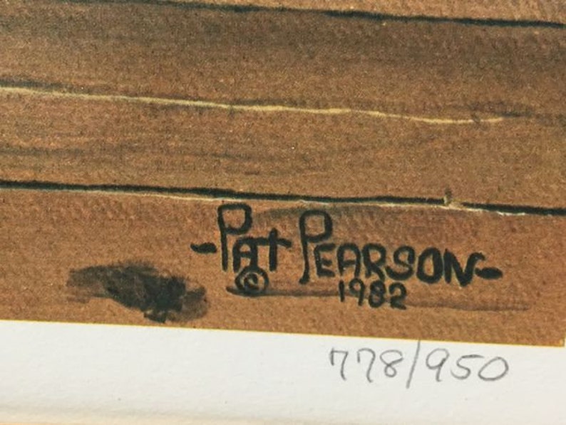Pat Pearson Autographed & Numbered Vintage Art Folk Print - Etsy