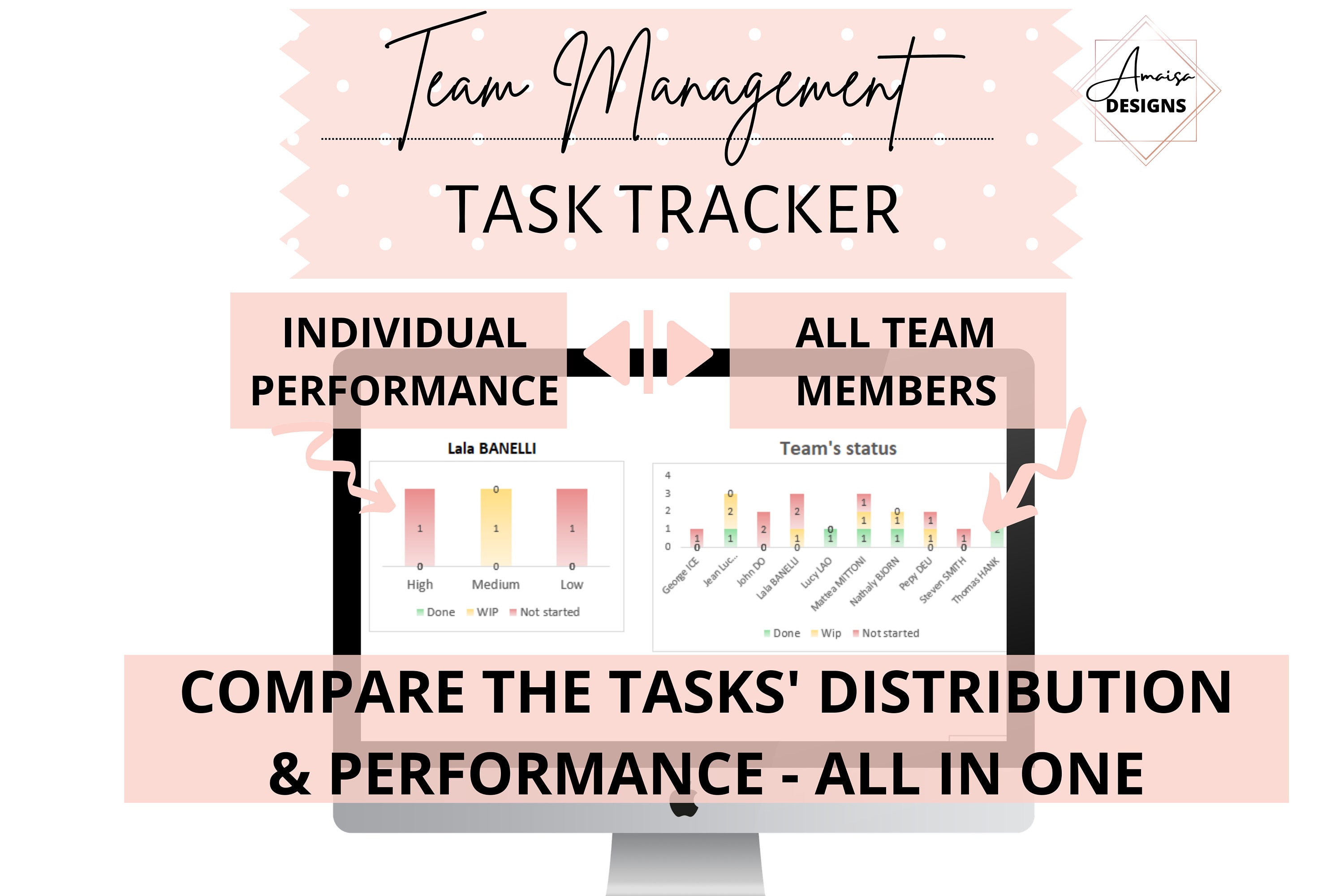 Management Tasks Tracker Planner | Excel to Do List | Excel Task ...