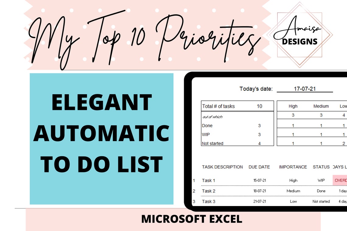 Small Business Daily to Do List Automatic to Do List Tracker - Etsy