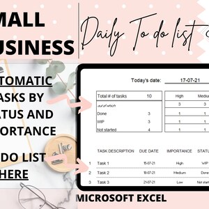 Small Business Daily Planner | to Do List | Task List for Micro ...