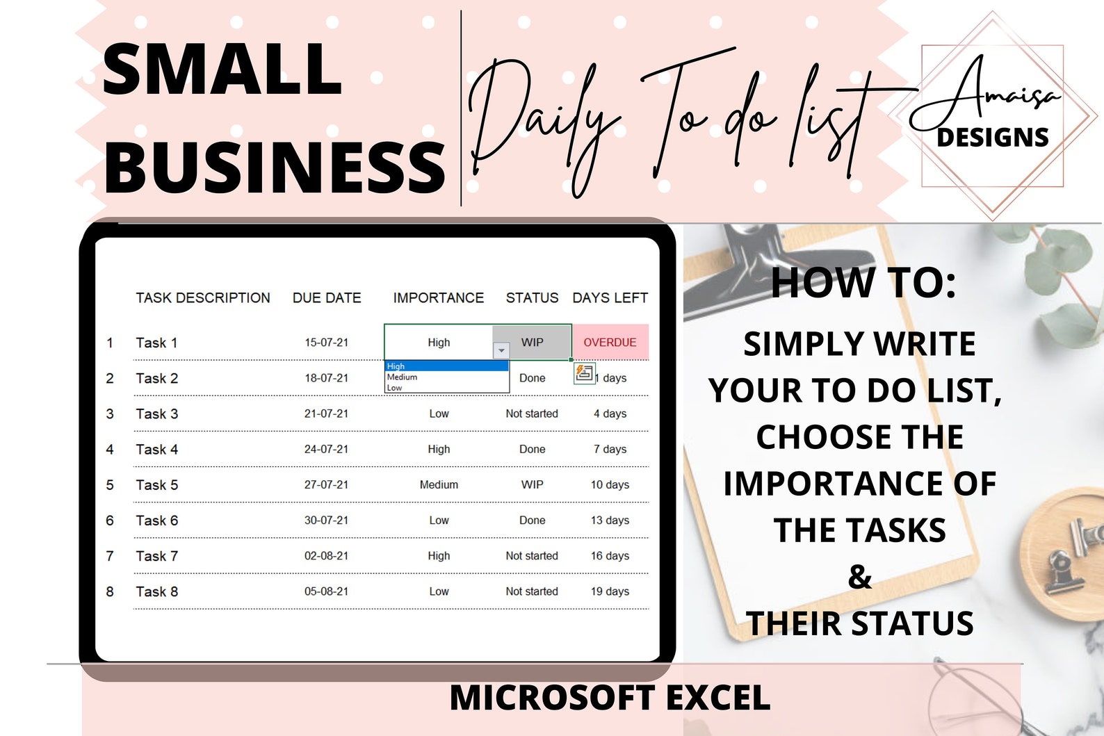 Small Business Daily Planner to Do List Task List for - Etsy