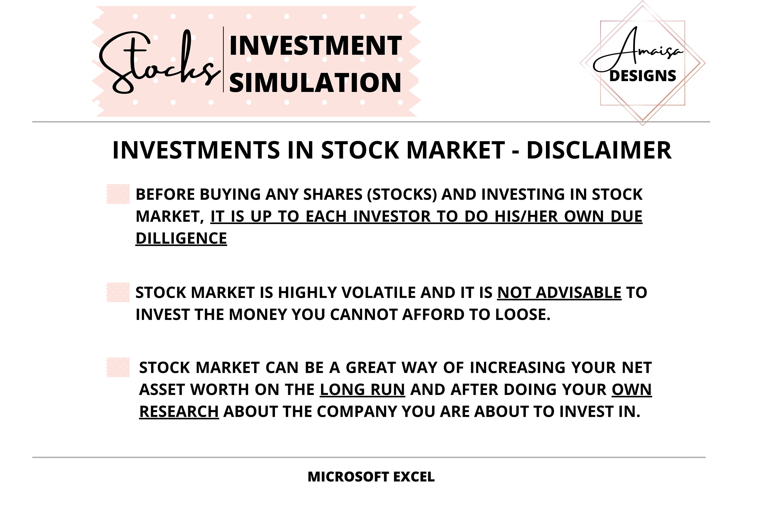 Stock Market Investment Tool Simulator for First Time Finance Investors ...