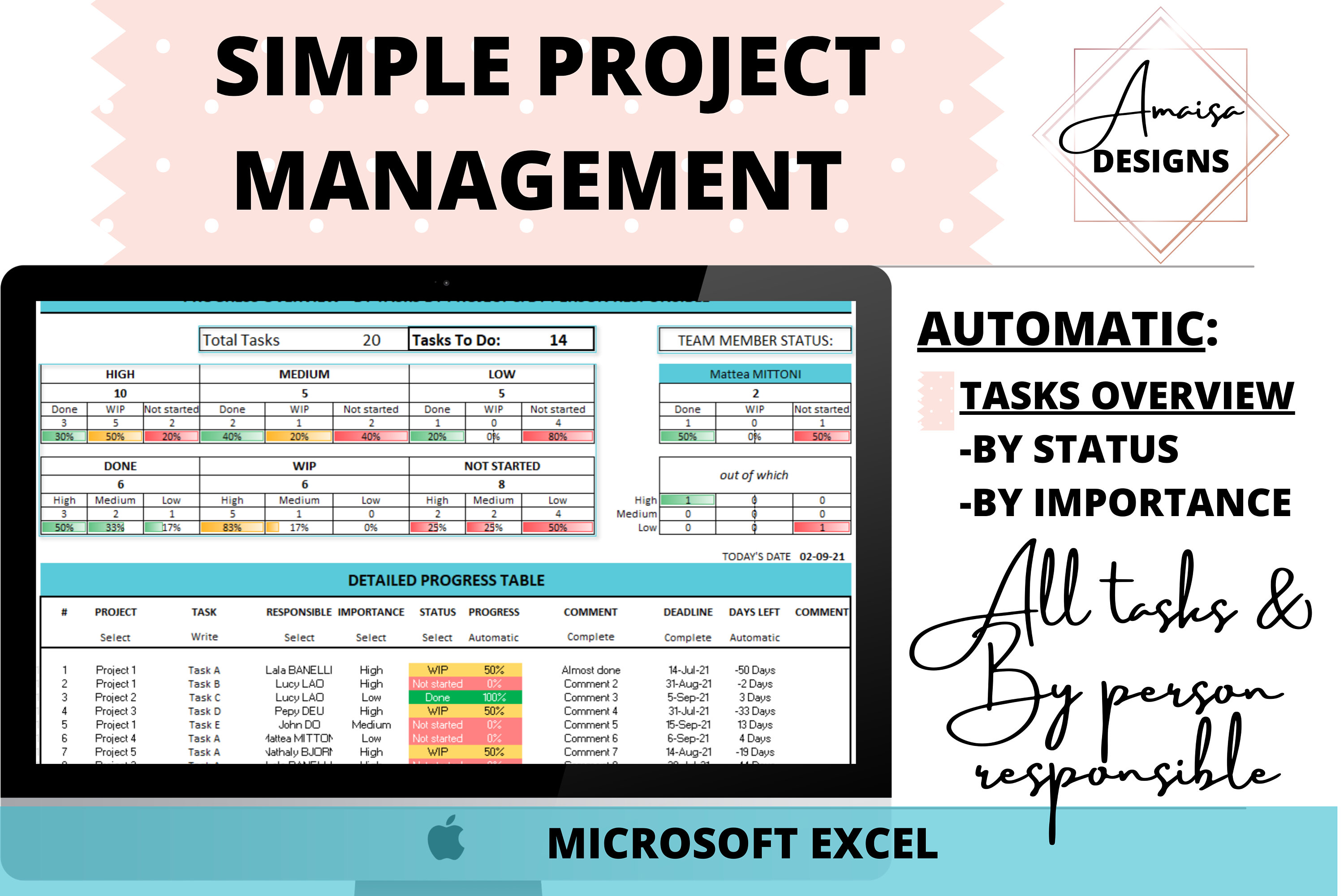 Simple Project Management Tool | Advanced Team Management Automatic ...