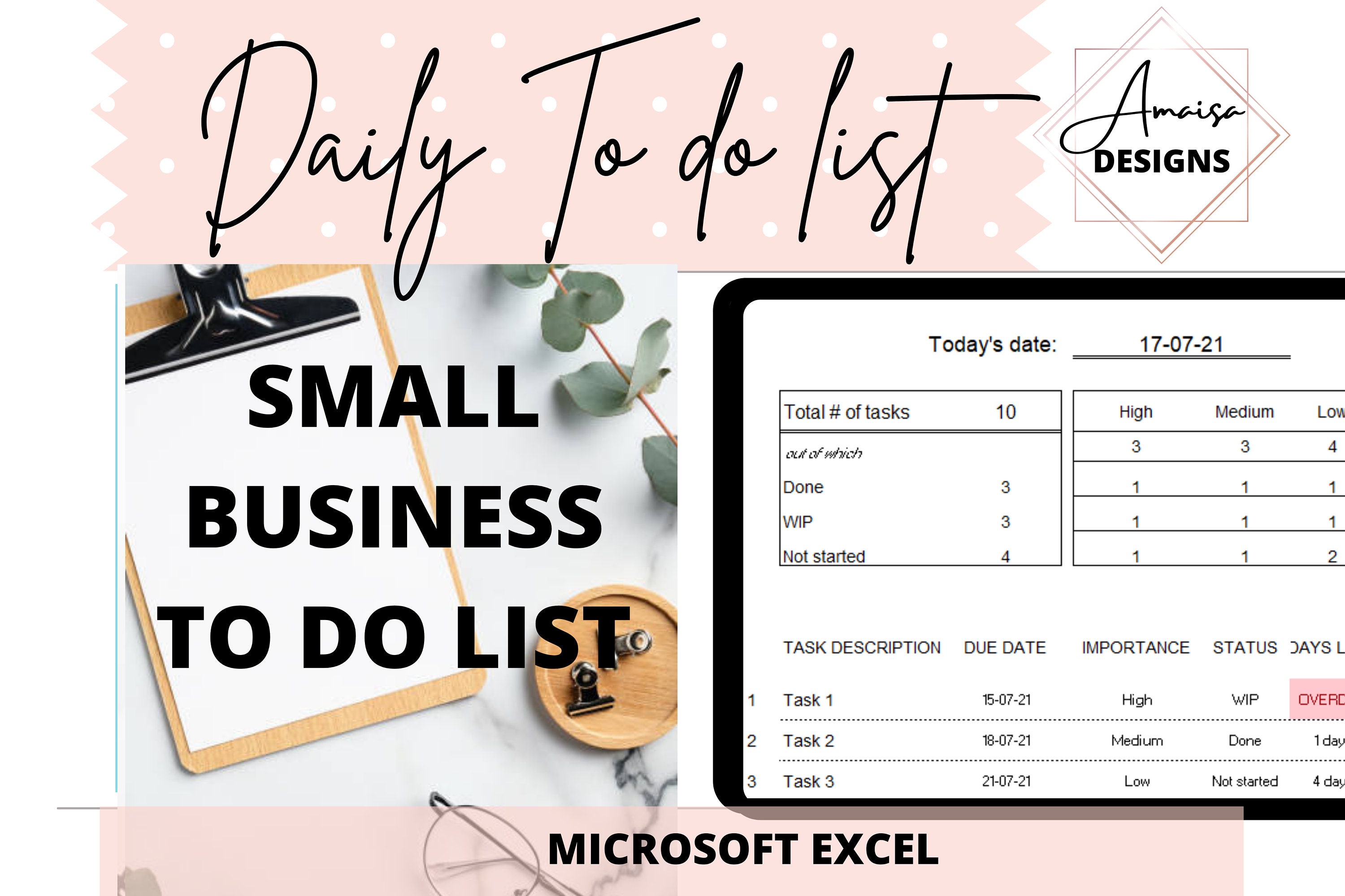Small Business Daily Planner to Do List Task List for - Etsy
