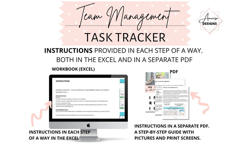 Management Tasks Tracker Planner | Excel to Do List | Excel Task Tracker Template | Simple Task ...