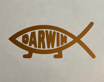 Darwin Evolution Fish Vinyl Decal Sticker DARWIN FISH Vinyl - Etsy