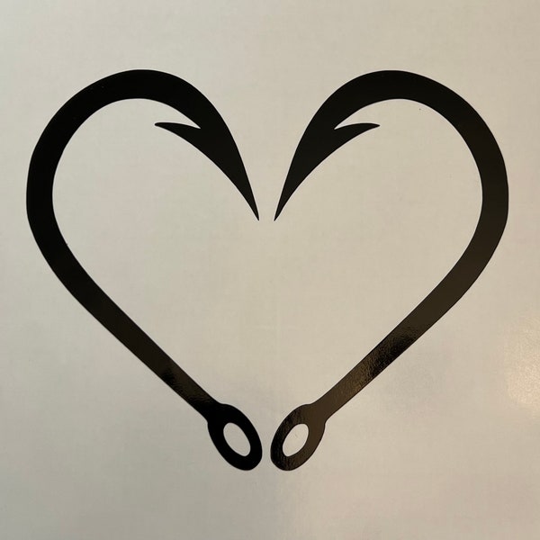 Fish Hook Heart - Etsy