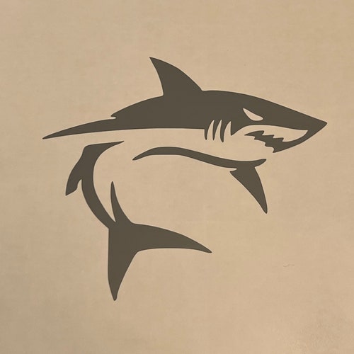 Shark Vinyl Sticker Great White Shark Sticker Vinyl Decal - Etsy