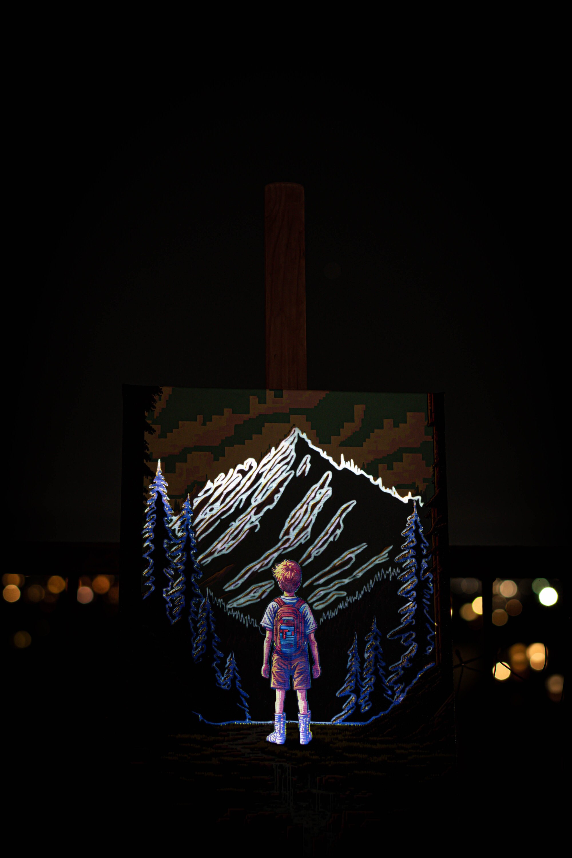 Pixel Art LED Light up Canvas Luminous Wall Art 8bit Art Kid Painting ...