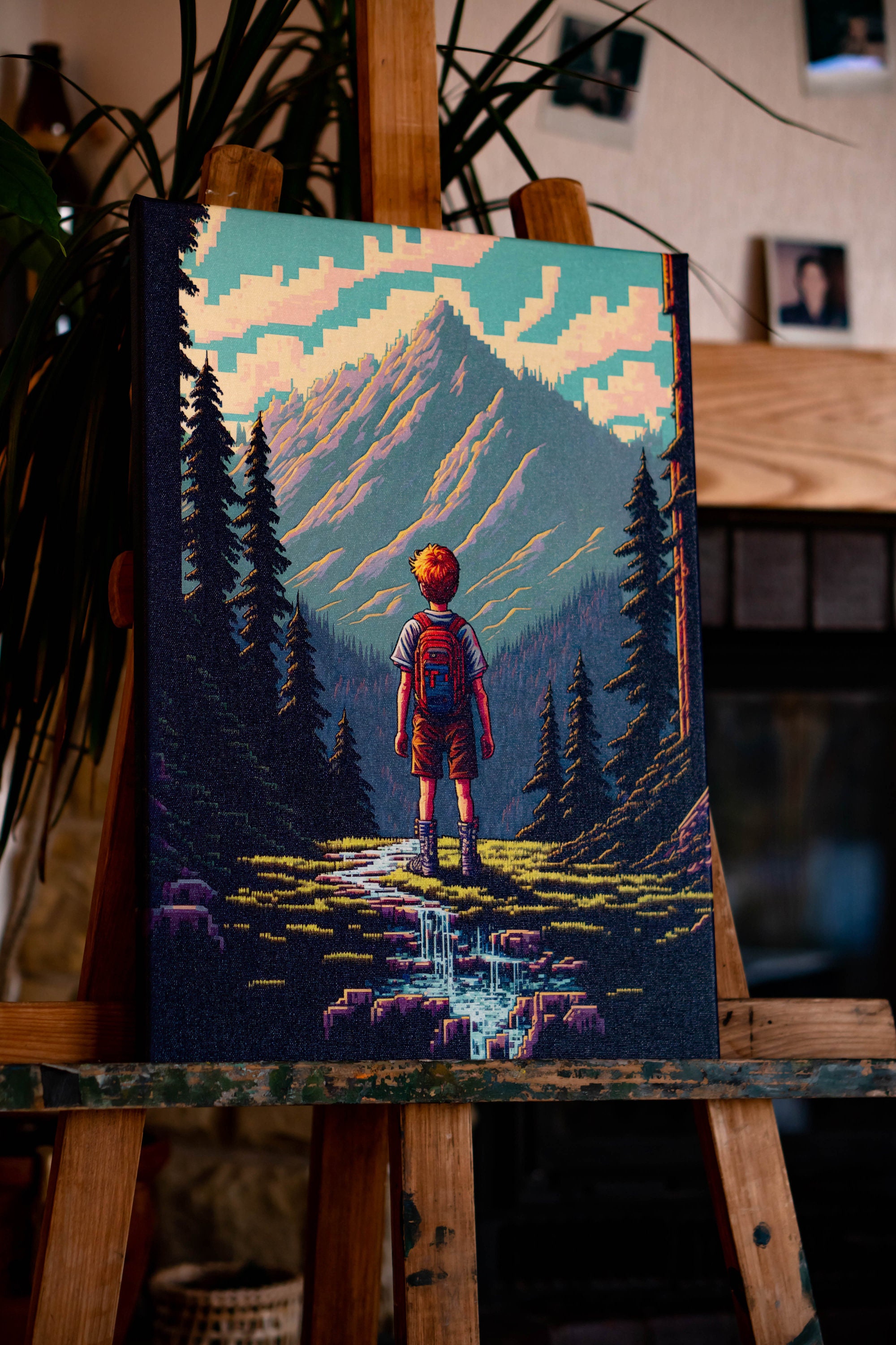 Pixel Art LED Light up Canvas Luminous Wall Art 8bit Art Kid Painting ...