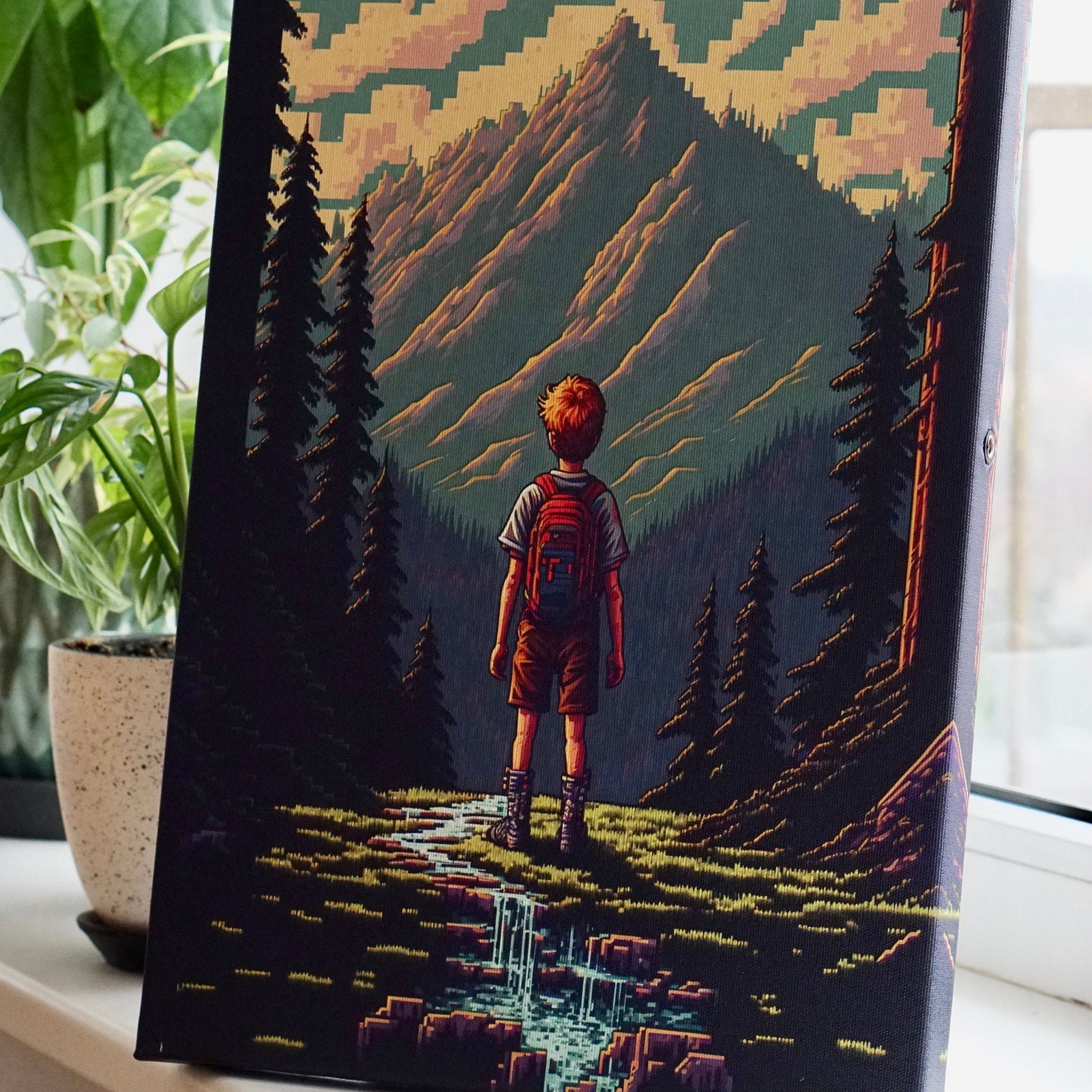 Pixel Art LED Light up Canvas Luminous Wall Art 8bit Art Kid Painting ...