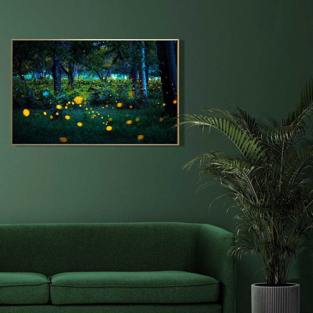Illuminated Night Fireflies LED Canvas Wireless and Rechargeable Canvas ...