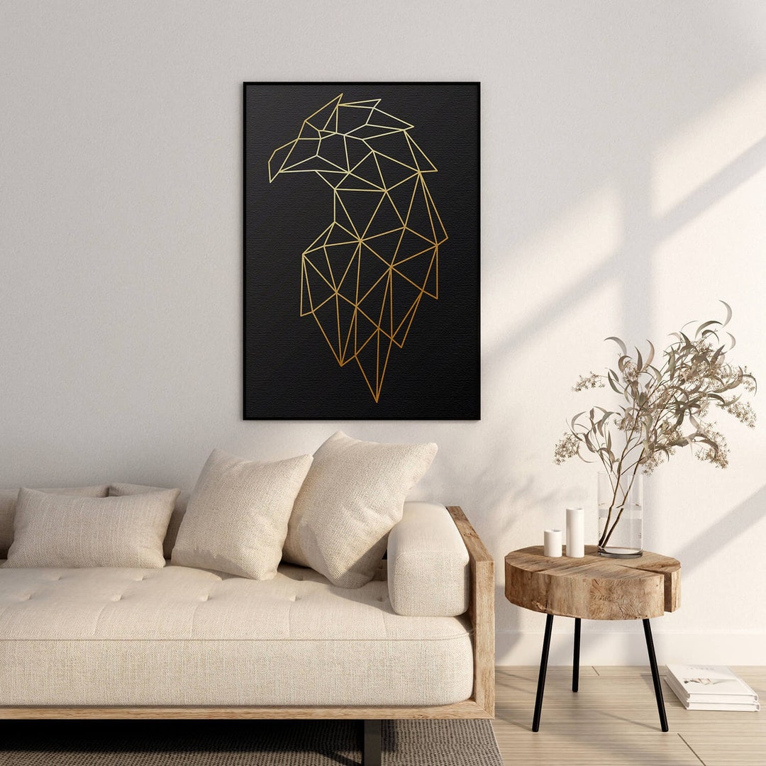 Geometry Eagle Lighted LED Canvas Art. Bald Eagle Light up Painting ...