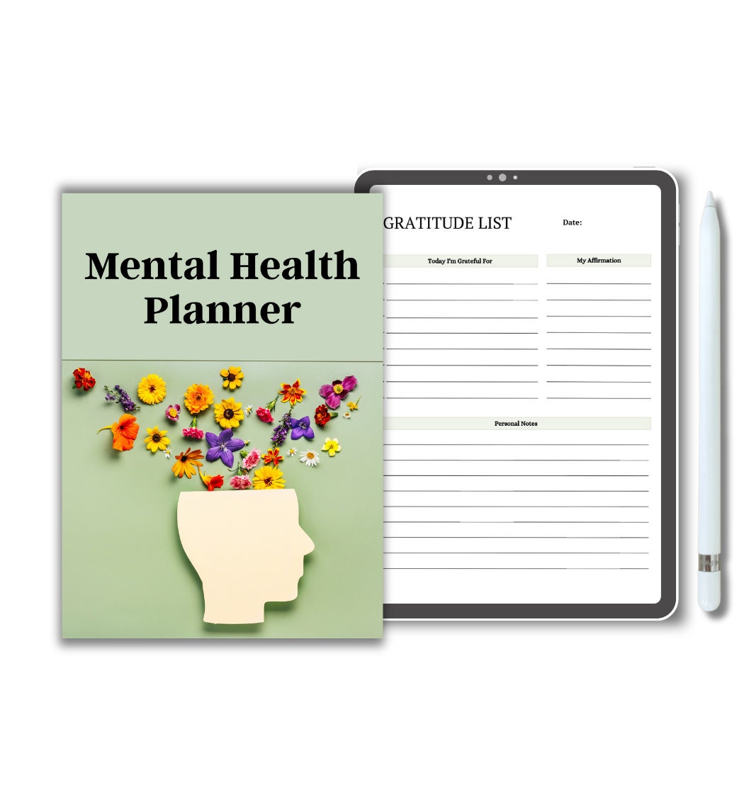 Mental Health Planner, Printable Mental Health Journal, Digital Therapy ...