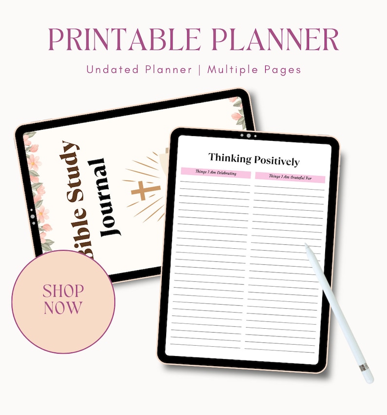 Printable Bible Study Journal, Bible Study Guide, Gratitude Journal ...