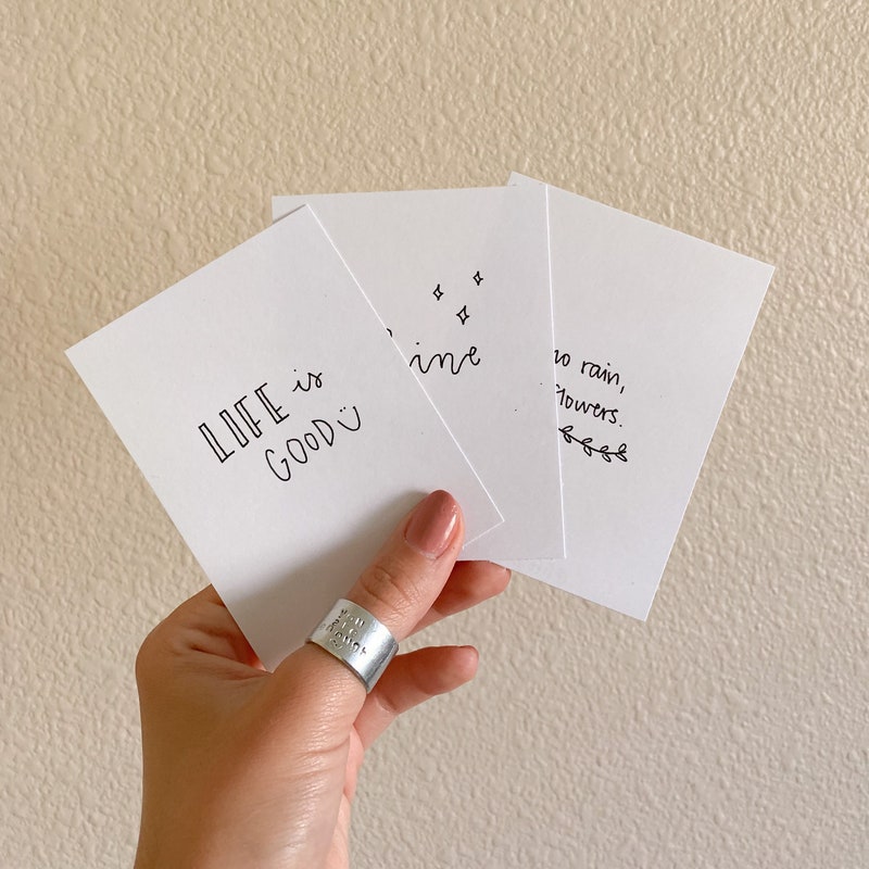 Positivity Trading Card - Etsy