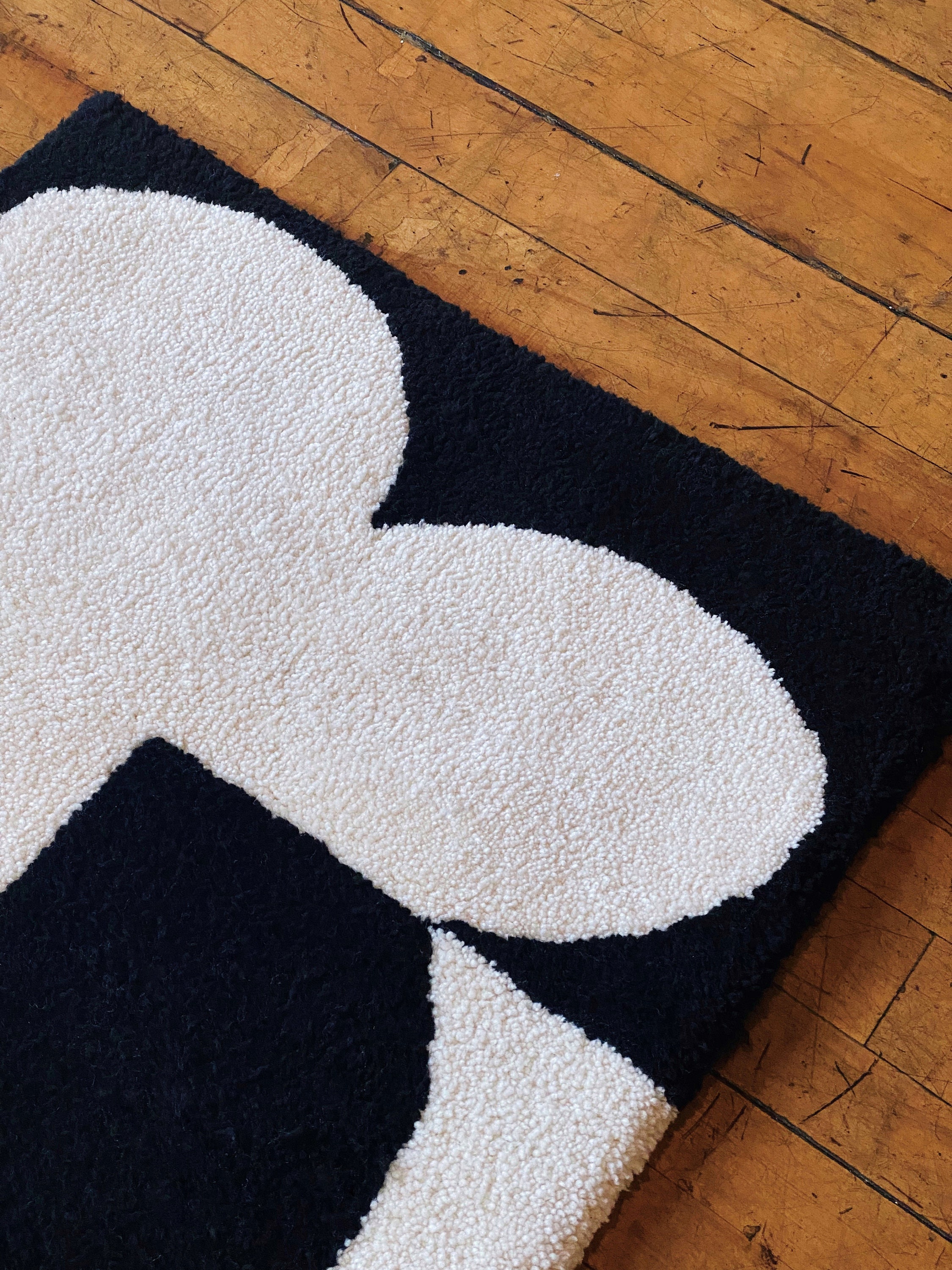 Small Square Rug Black and White Accent Rug 24x24 - Etsy Canada