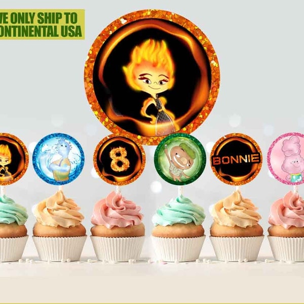 Elemental Cupcake Toppers - Etsy