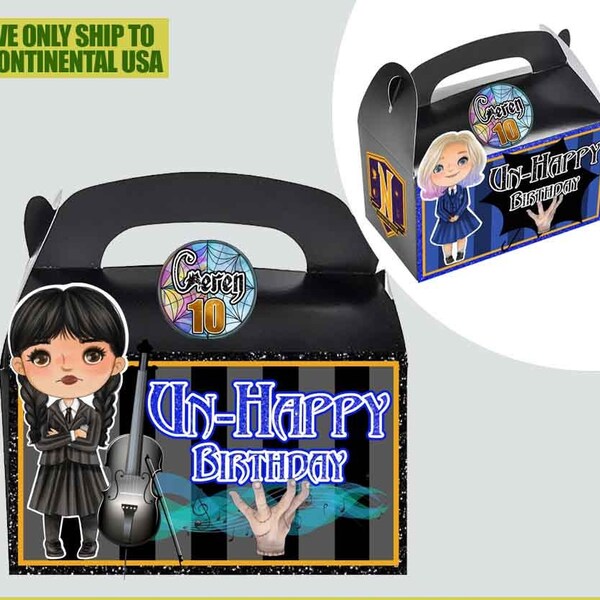 Wednesday addams party favor boxes - Etsy.de