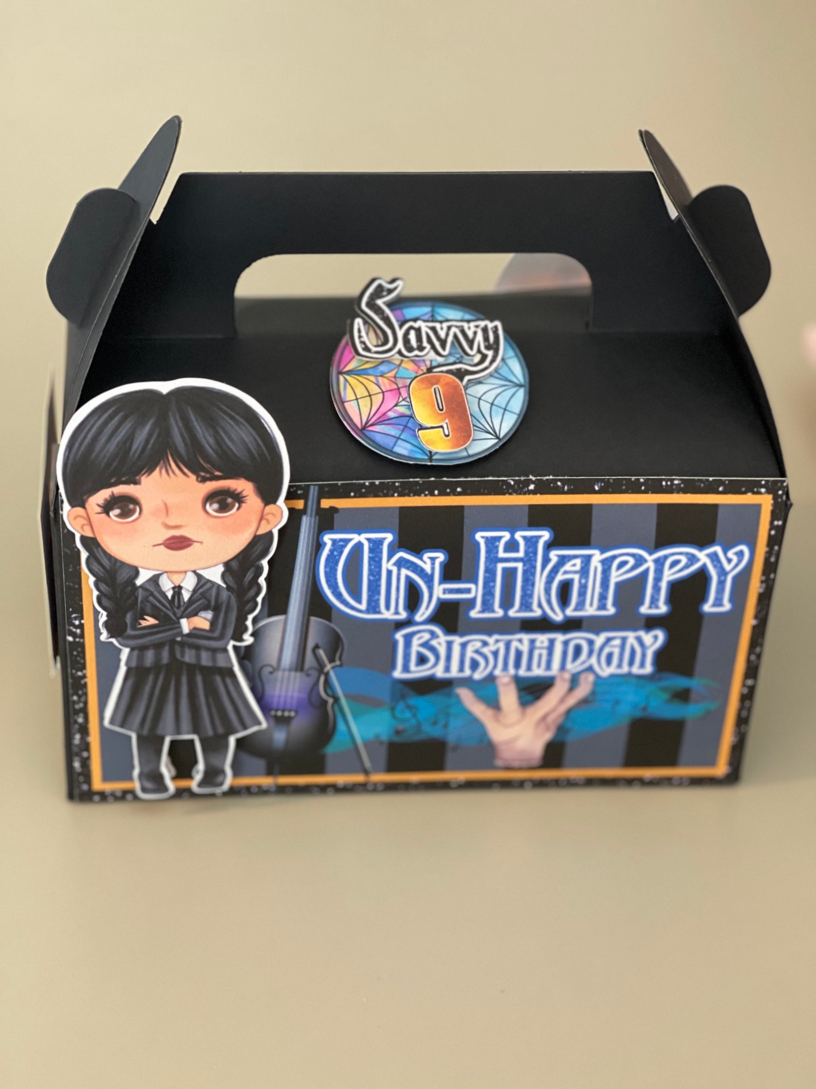 Wednesday Favor Box Addams Family Favor Box Wednesday Treat - Etsy