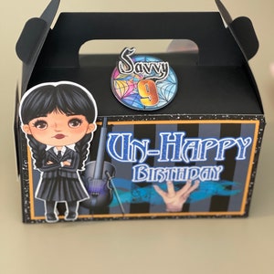 Wednesday Favor Box Addams Family Favor Box Wednesday Treat - Etsy