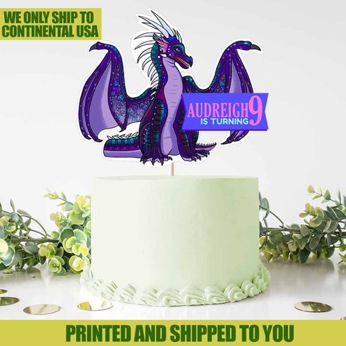 Dragon Cake Topper Custom Cake Topper Birthday Cake Topper - Etsy