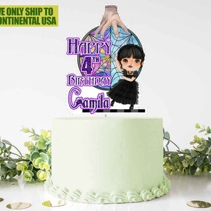 DIGITAL DOWNLOAD Wednesday Cake Topper Wednesday Halloween - Etsy