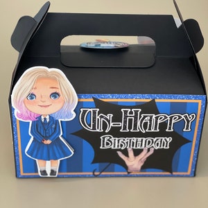 Wednesday Favor Box Addams Family Favor Box Wednesday Treat - Etsy