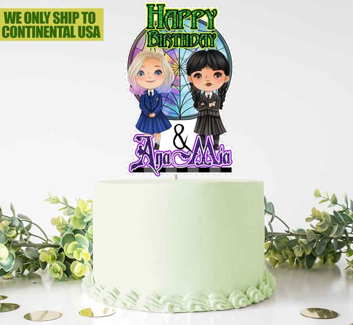 DIGITAL DOWNLOAD Wednesday Cake Topper Wednesday Halloween - Etsy