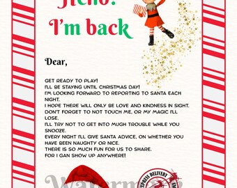 Customizable Elf on the Shelf Christmas Letter Digital Download - Etsy