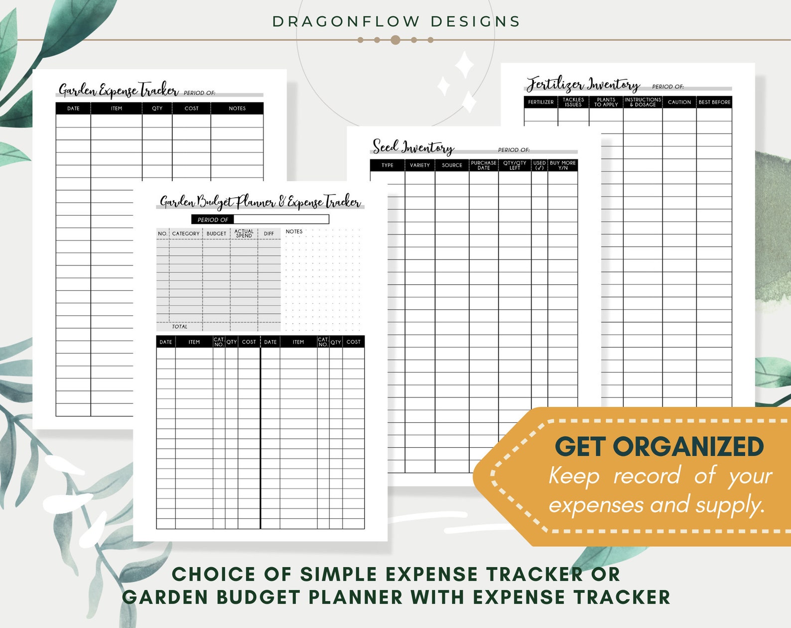 Complete Garden Planner Bundle for Vegetable, Herb & Flower Gardening ...