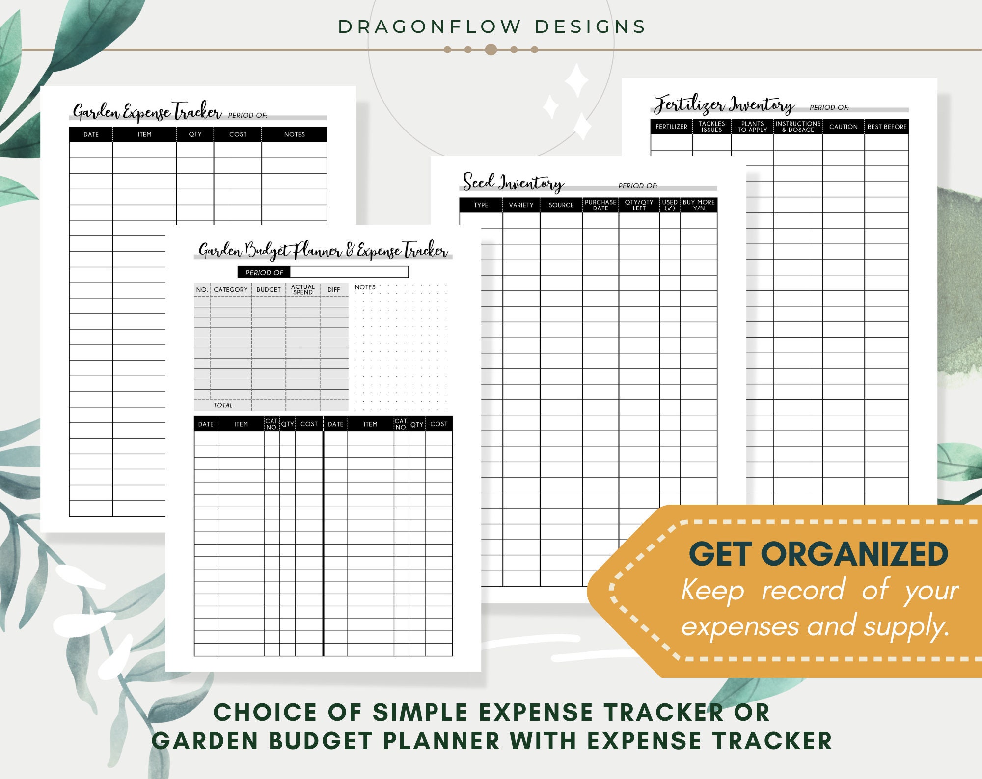 Complete Garden Planner Bundle for Vegetable, Herb & Flower Gardening ...