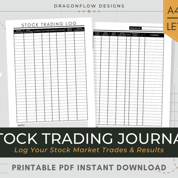 Stock Market Trade Template - Etsy