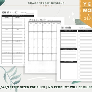 Homeschool Lesson Planner PDF Printable | Curriculum Map Organizer ...