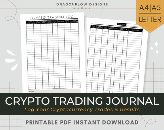 Crypto Trading Journal Printable Cryptocurrency Purchase - Etsy