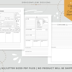 Campground Log PDF Printable Download | Camping Journal Template ...