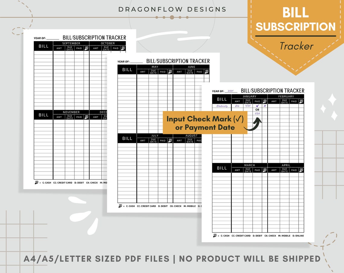 Financial Planner Printable PDF Download Budget Planner | Etsy