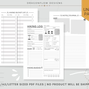 Hiking Journal Template Printable | Hiking Memories Log PDF Instant ...