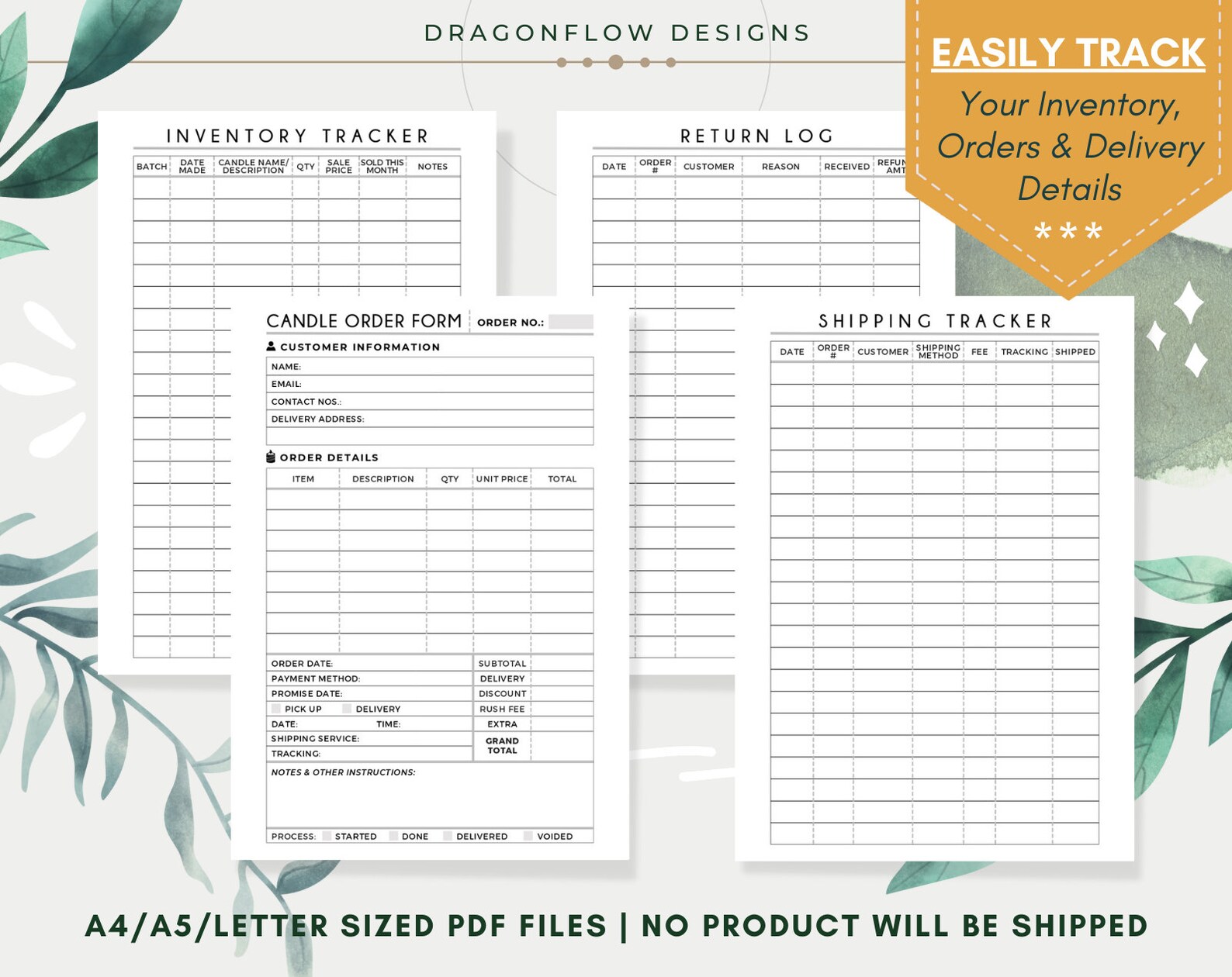 Candle Making Planner Bundle Template | Candle Business Logbook ...
