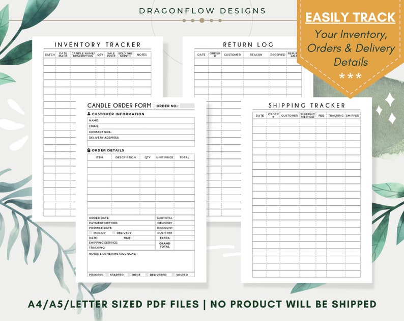 Candle Making Planner Bundle Template | Candle Business Logbook ...