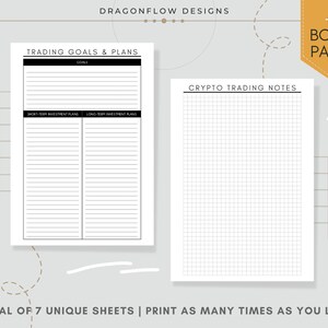 Crypto Trading Journal Printable | Cryptocurrency Purchase Ledger PDF ...