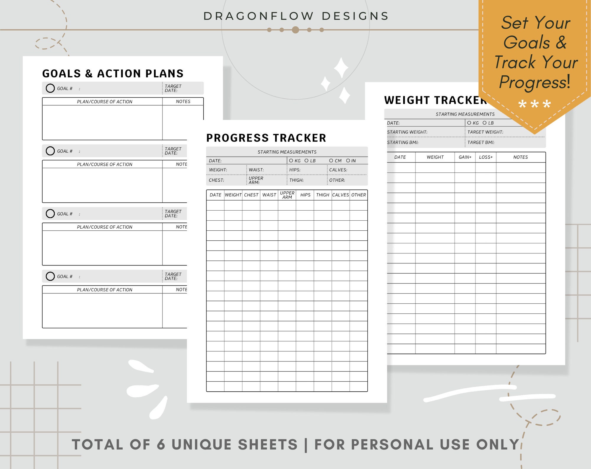 Workout Log Printable | Exercise Activity Sheet | Daily / Weekly ...