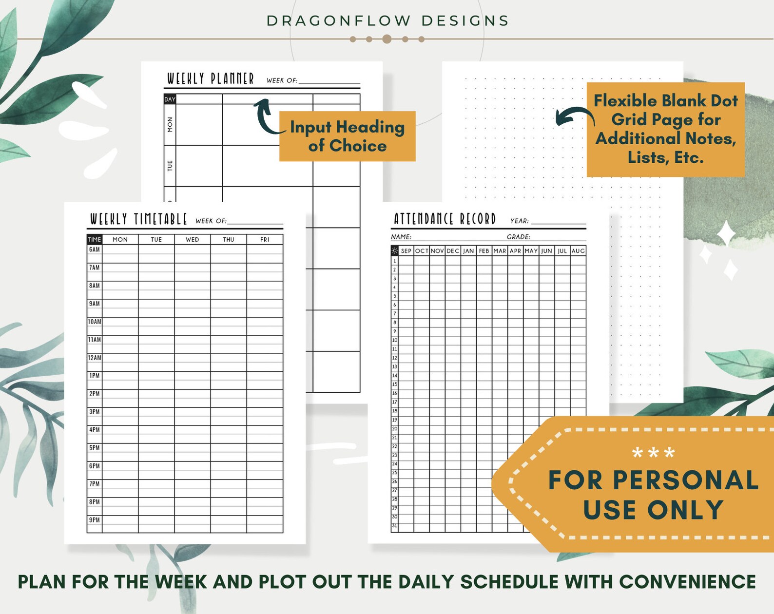 Homeschool Lesson Planner PDF Printable | Curriculum Map Organizer ...