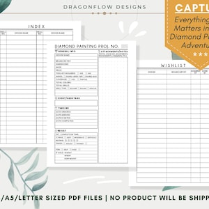 Diamond Painting Log Printable Download | Record Design Details ...