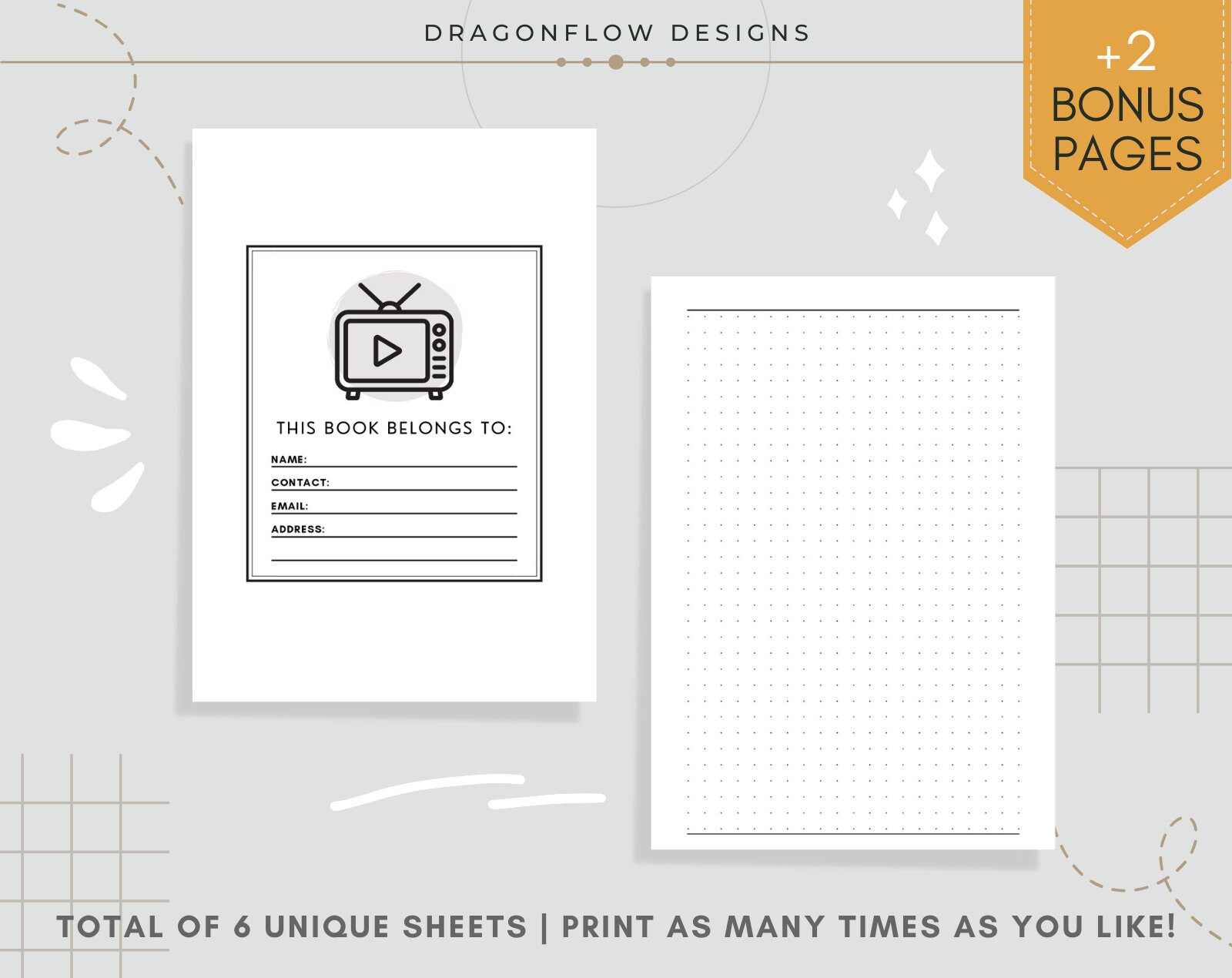 TV Series Review Log Printable Download | Television Show Critic ...