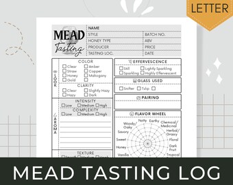 Tequila Tasting Journal Printable Download Mezcal Review Log - Etsy