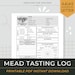 Wine Making Journal PDF Download | Homemade Wine Recipe Template ...