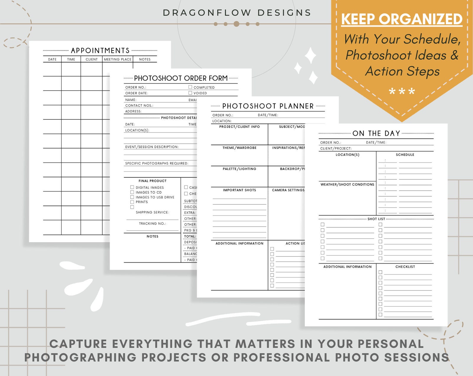 Photographer Planner Printable | Photography Journal PDF Template ...