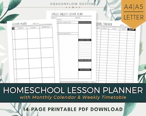 Undated Weekly Planner Printable Subject Planner Teacher Planner ...