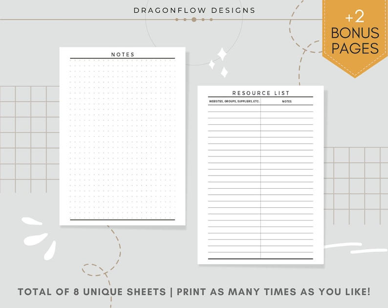 3D Printing Log Printable Download, Record Project Details, Print ...